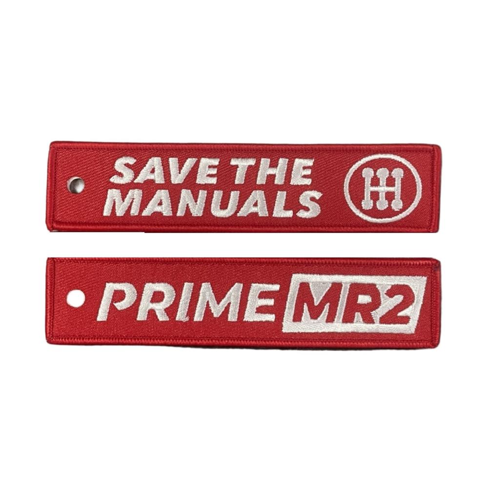 Prime MR2 SAVE THE MANUALS keychain